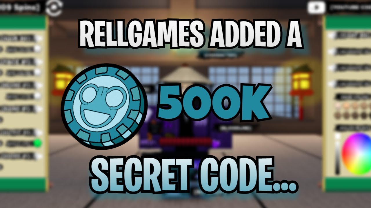 *NEW* SECRET 500K RELLCOINS CODE + 500 SPINS USE NOW! | Shindo Life ...
