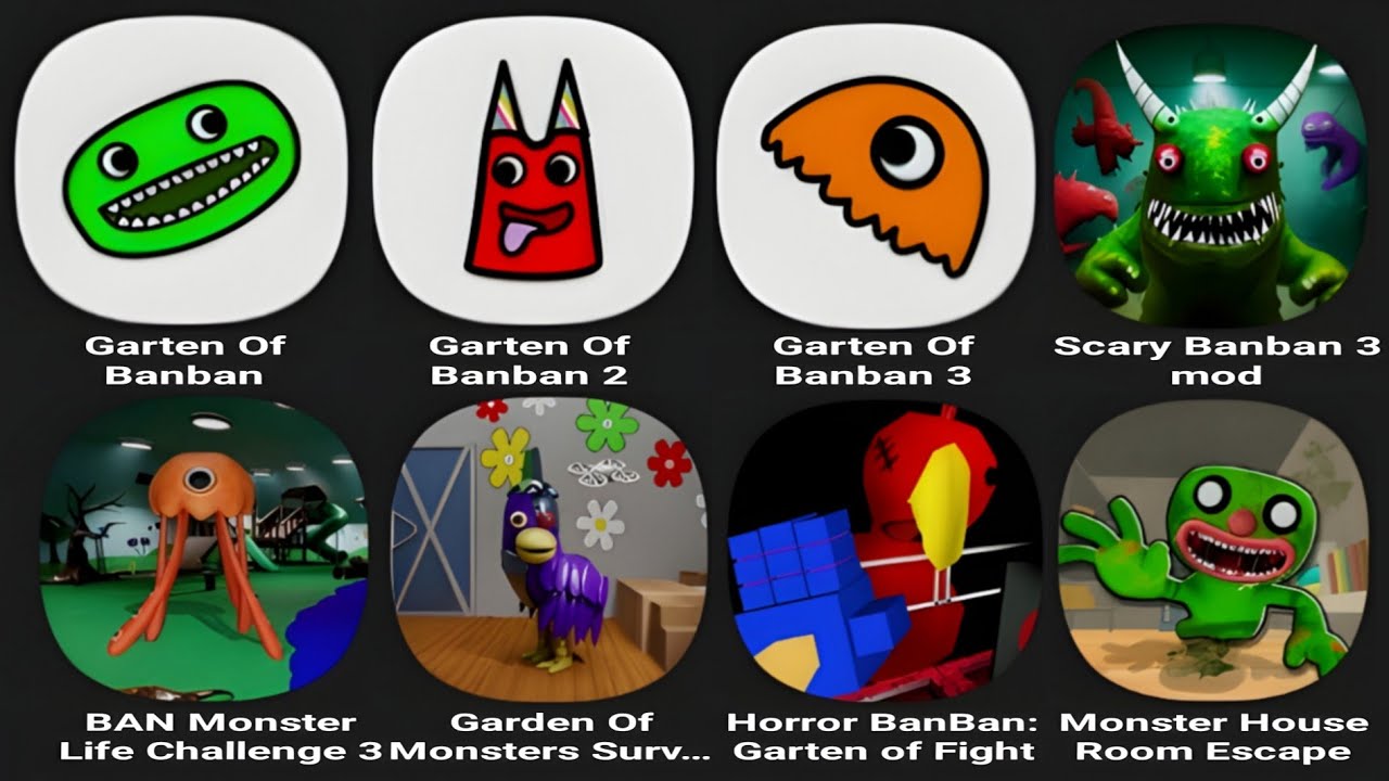 Garten Of Banban 1,2,3, Ban Monster Life Challenge - YouTube