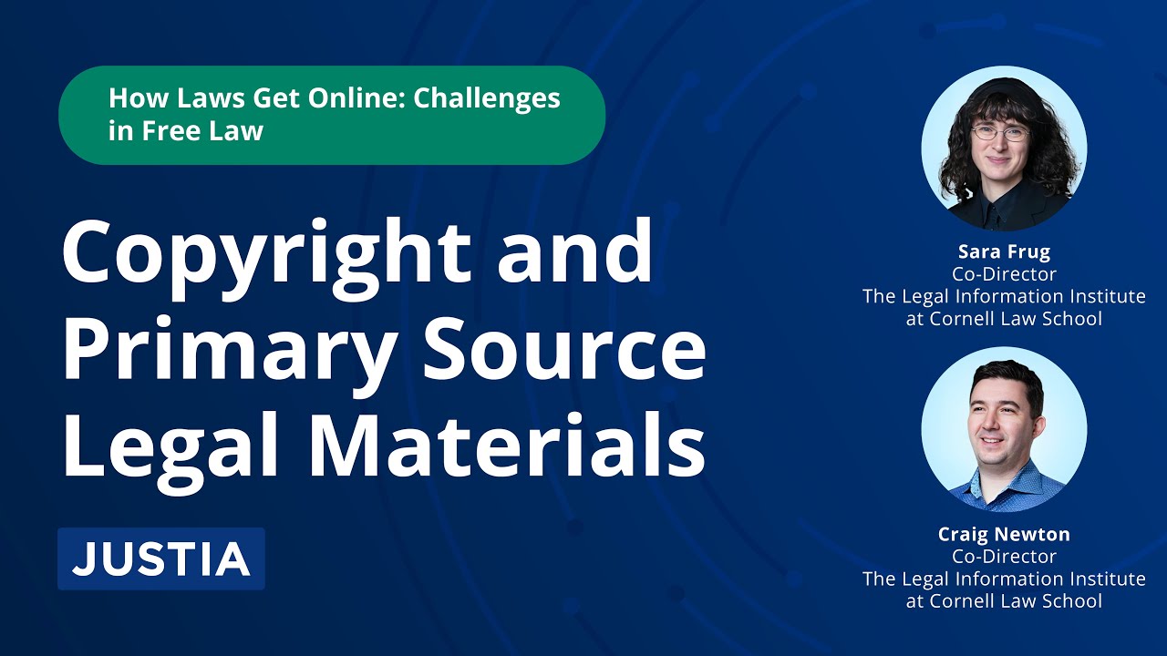 Copyright & Primary Source Legal Materials | How Laws Get Online ...