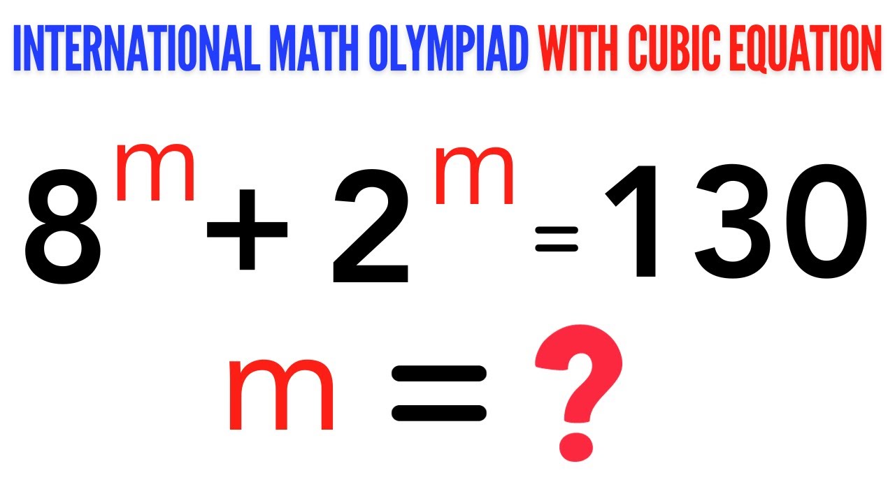 International Math Olympiad With Cubic Equation - YouTube