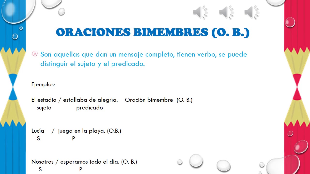 ORACIONES BIMEMBRES Y UNIMEMBRES - YouTube