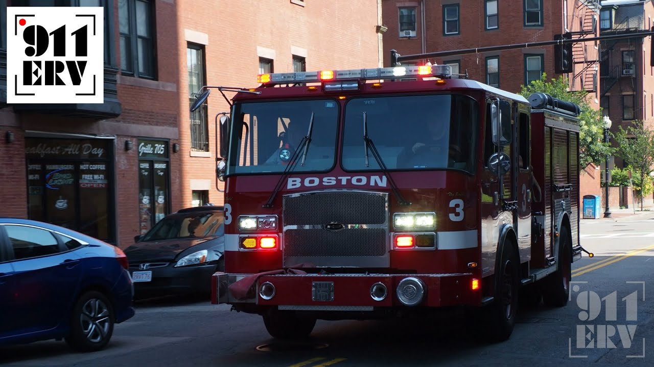Boston Fire Truck Responding | Engine 3 - YouTube
