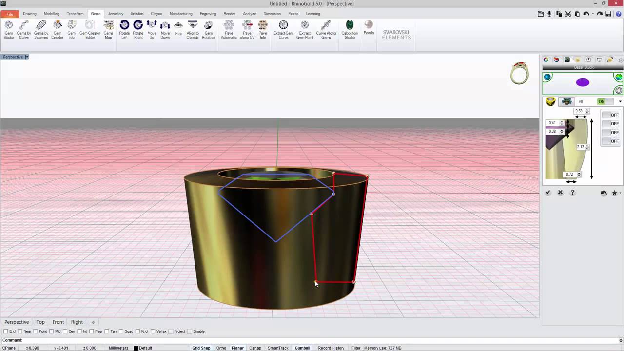 RhinoGold 5 0 Suggested Commands HD - YouTube
