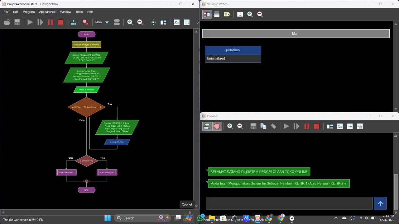 Presentasi/Penjelasan Projek Flowgorithm | Toko Online - YouTube