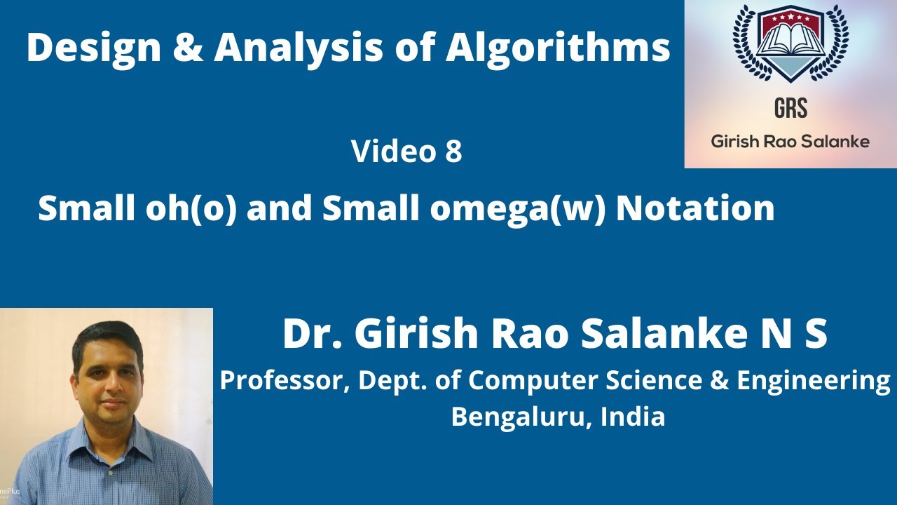8 Small oh and Small omega Notation - YouTube