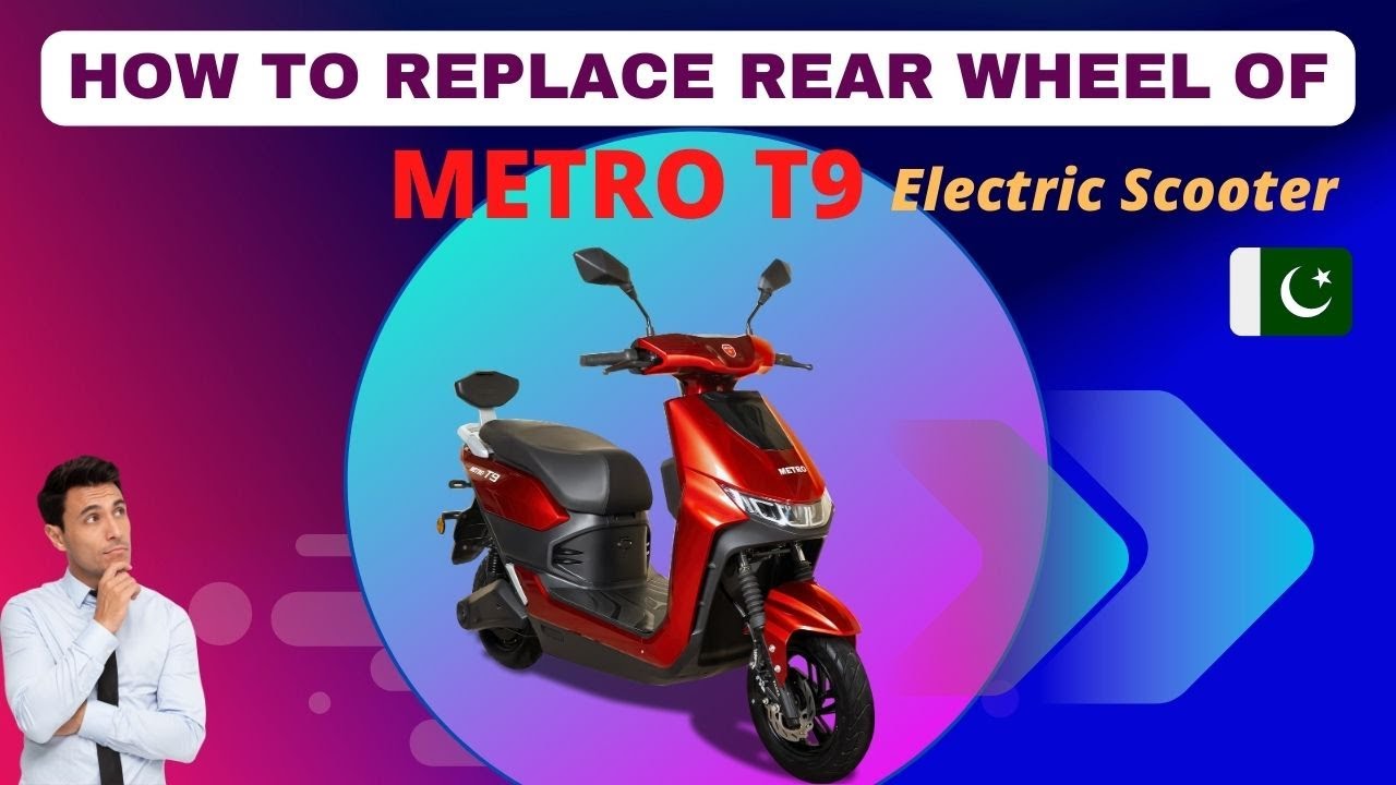 How to Replace METRO T9 Electric Scooter Rear Tyre / Wheel - YouTube