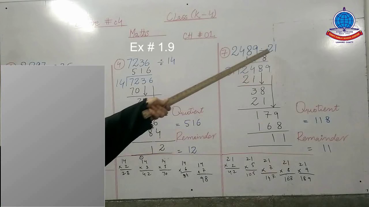 k 4 mathematics lecture # 4 unit # 1 exercise # 1 9 complete - YouTube