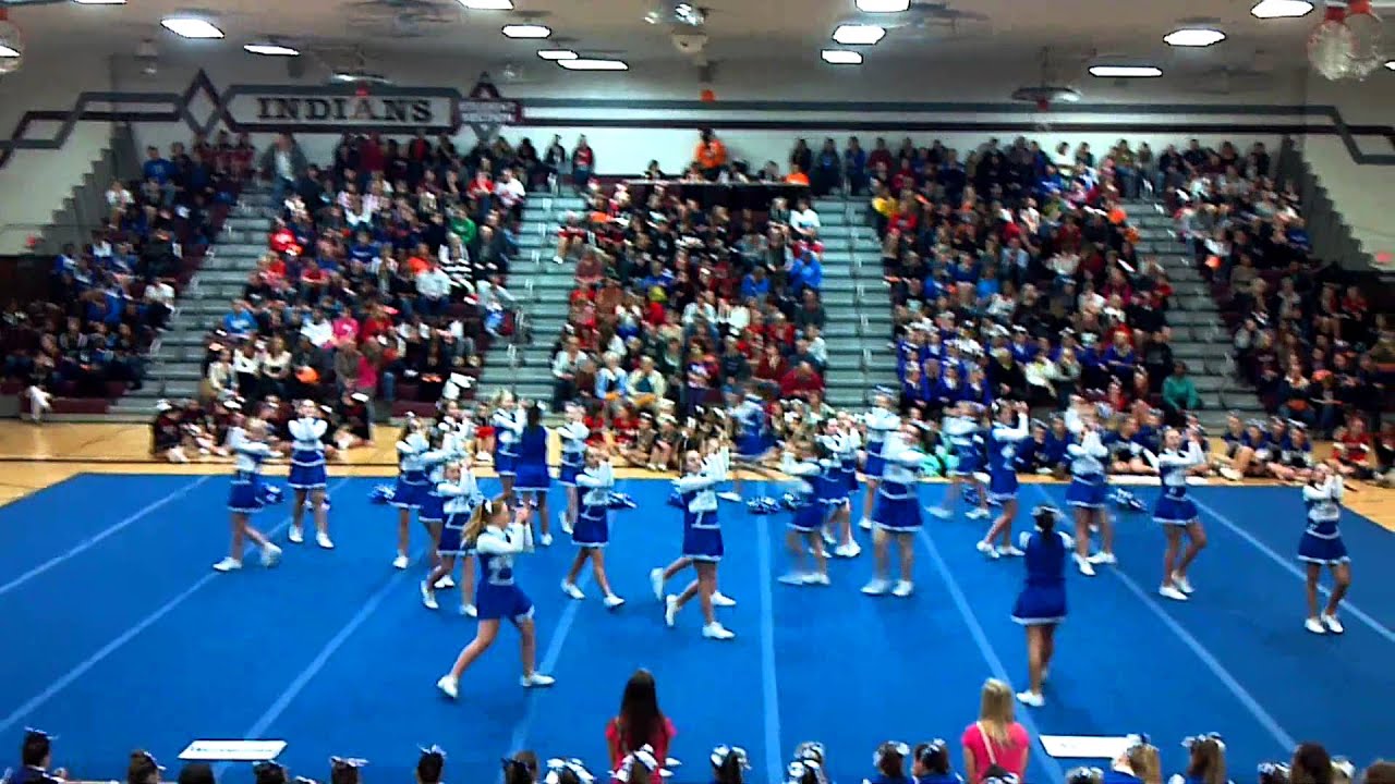 Waukesha West Jr Wolverines cheer 7-8gr 2012 - YouTube