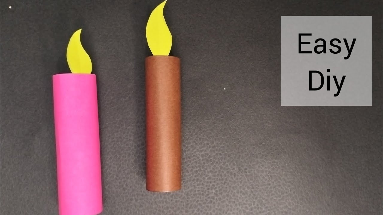 Easy Paper Origami Candle | Paper Candle | Paper Origami Craft Idea | # ...