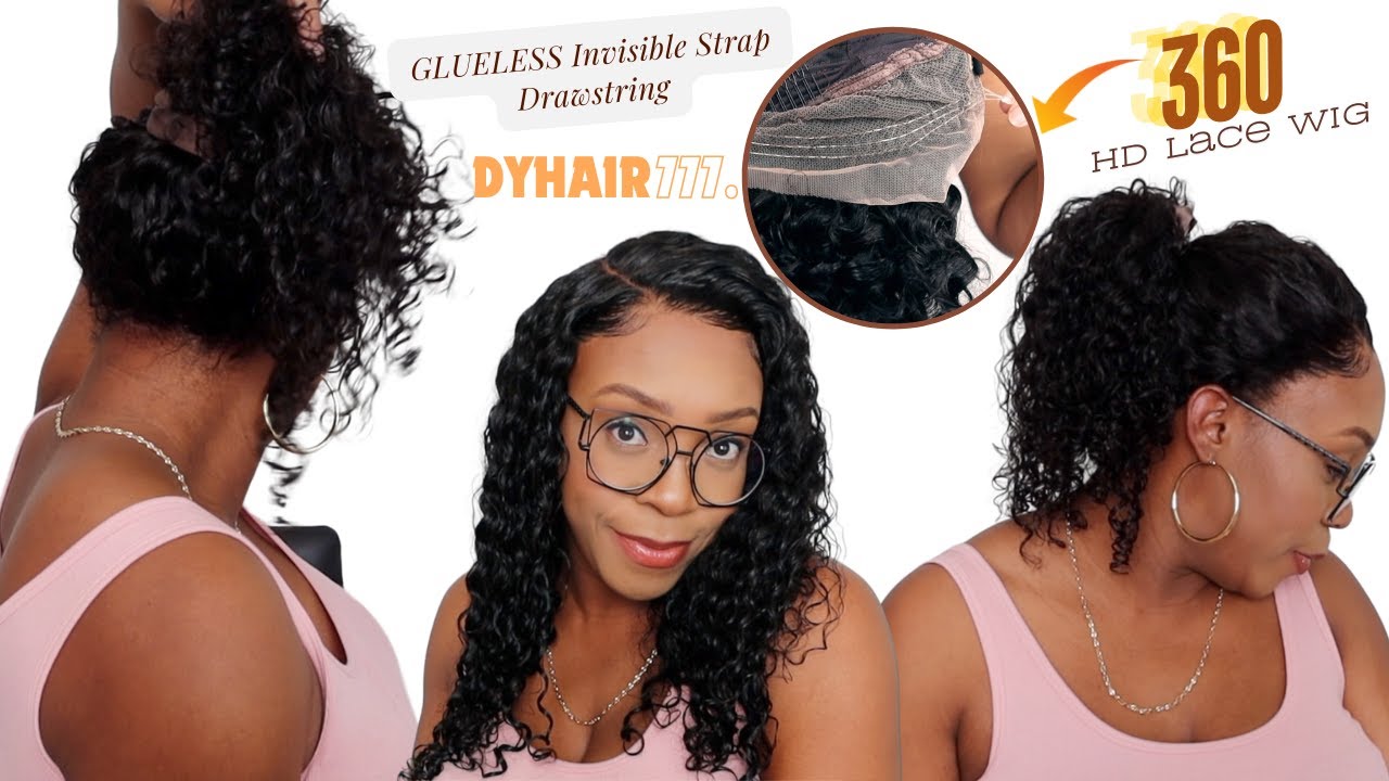 New Viral 360 Invisible Drawstring GLUELESS HD Lace Wig DYHAIR777 #2024 ...