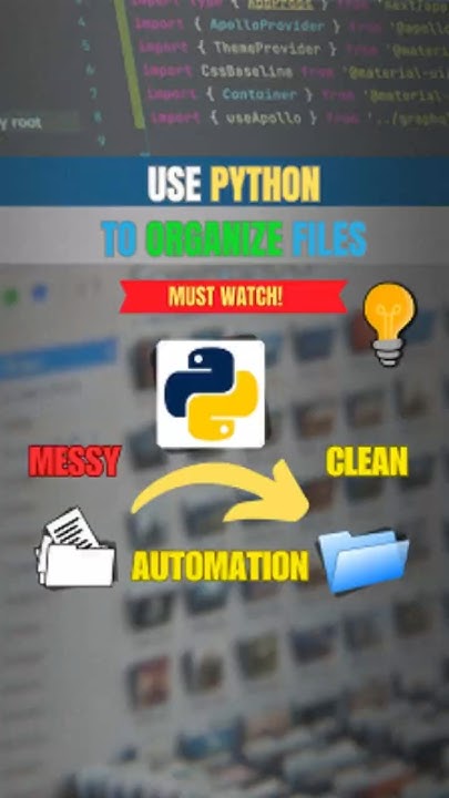Python Automation: Organize Your Files in SECONDS! #pythonautomation - YouTube