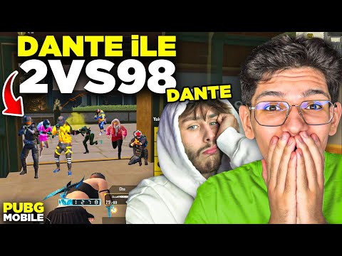 DANTE İLE 2 vs 98 ATTIK! ÇOOK SAĞLAM MAÇ - PUBG MOBİLE