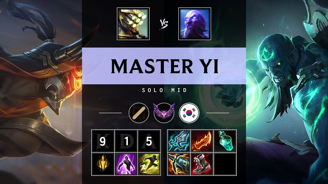 Master Yi Mid vs Ryze - KR Master Patch 25.04 - YouTube