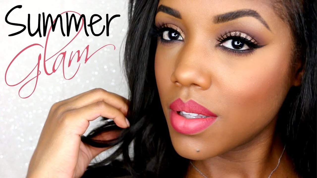 Summer Glam Makeup | Ellarie - YouTube