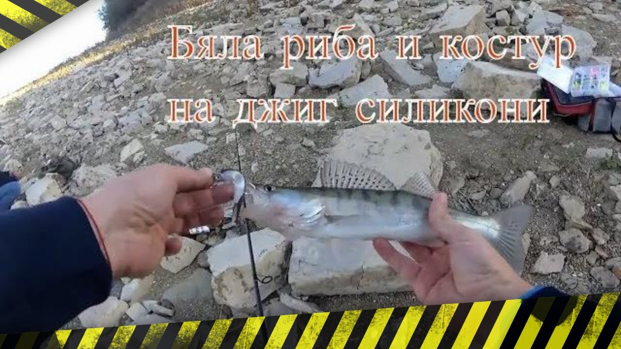 Бяла риба и едър костур на силикон. Джиг риболов, Black minnow - YouTube