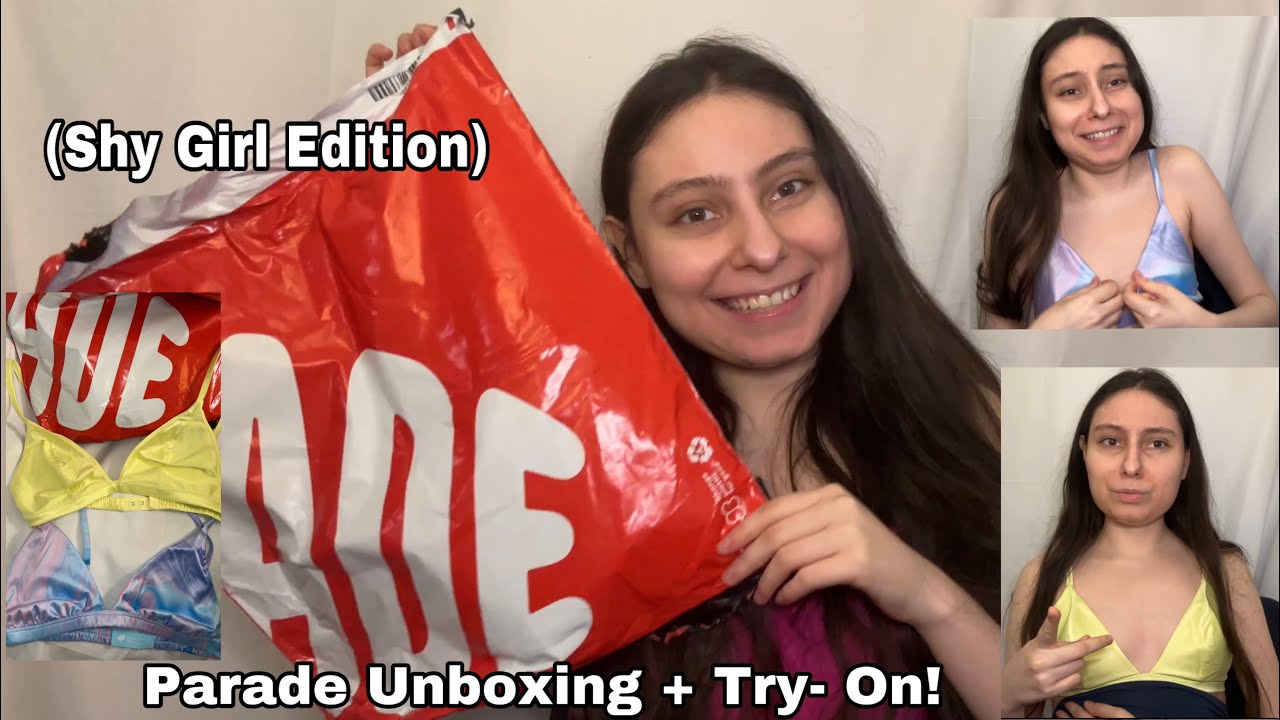 Parade Bralette Glow Satin Bralette Unboxing + Try On! (Shy Girl ...
