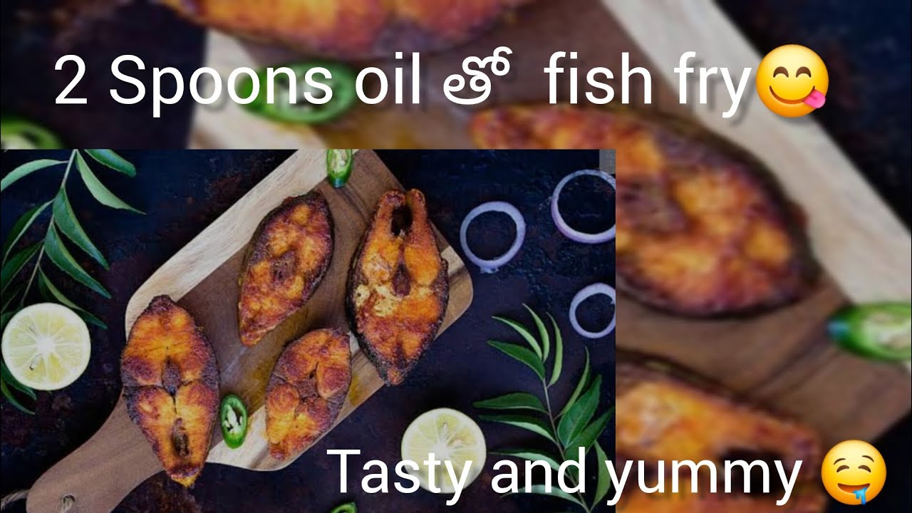 2 SPOONS oil తో fish fry 😋 Tasty and healthy 🤤🙂 - YouTube