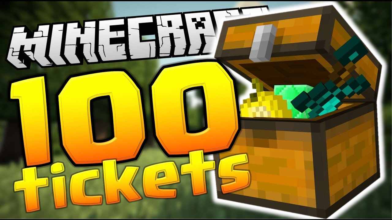 100 TICKETS PACK OPENING MINECRAFT INCROYABLE DE LEGENDAIRES ! - YouTube