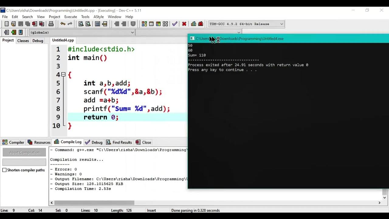 03 Addition of two numbers | C Program | CollegePlacementPrep - YouTube