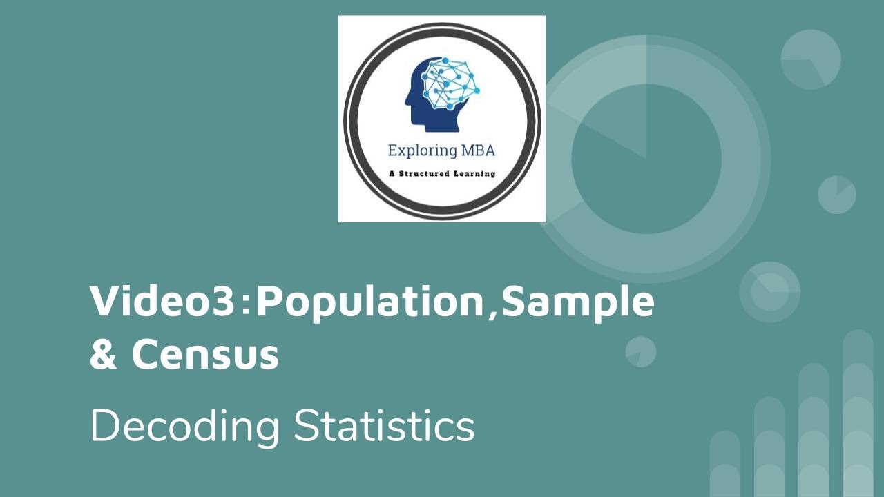 Video 3 I Population , Sample & Census - YouTube