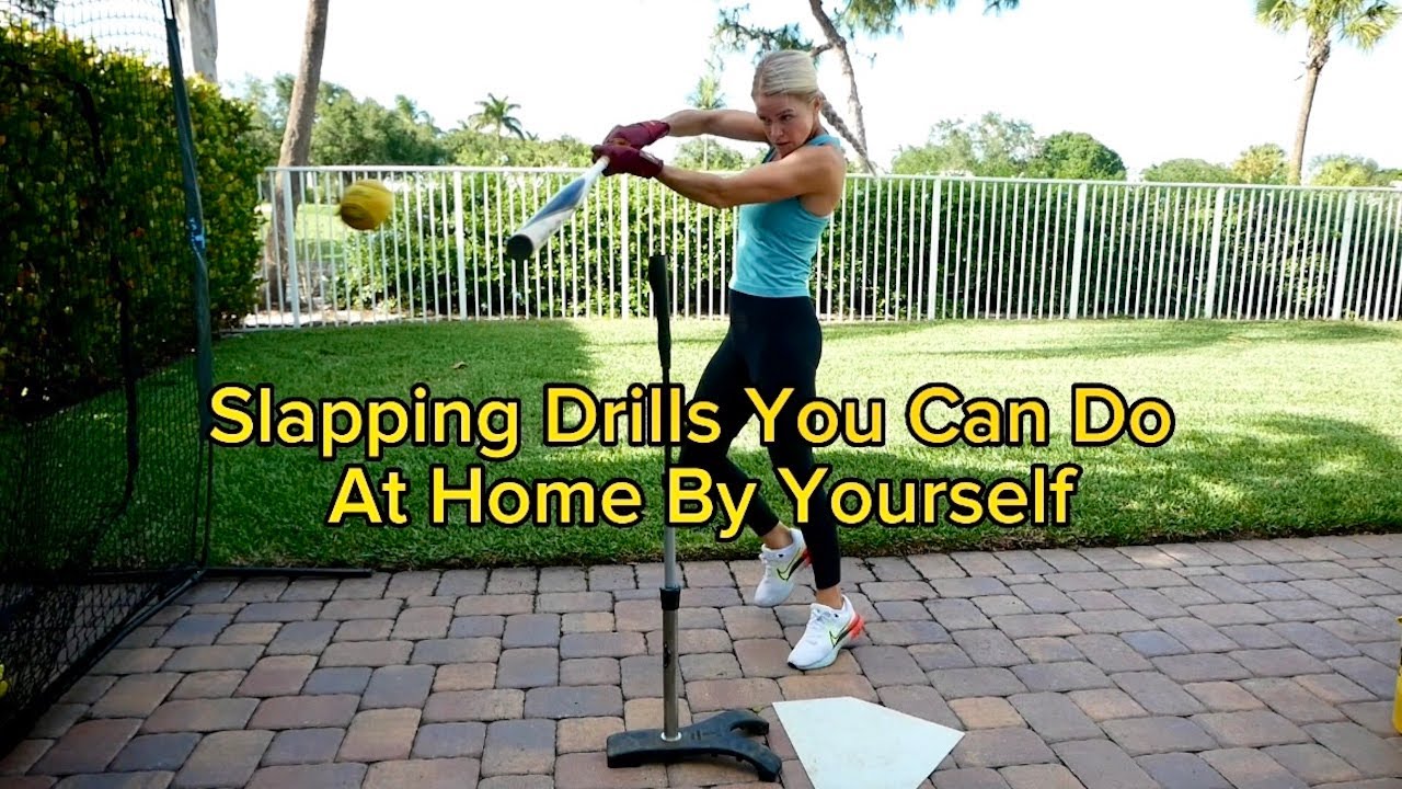 Softball Slapping Drills You Can Do At Home By Yourself - YouTube