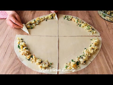 BU TARİFLE EL AÇMASI BÖREK YAPMAYAN KALMASIN❗ YOK BÖYLE BİR LEZZET 🤤 EL AÇMASI BÖREK