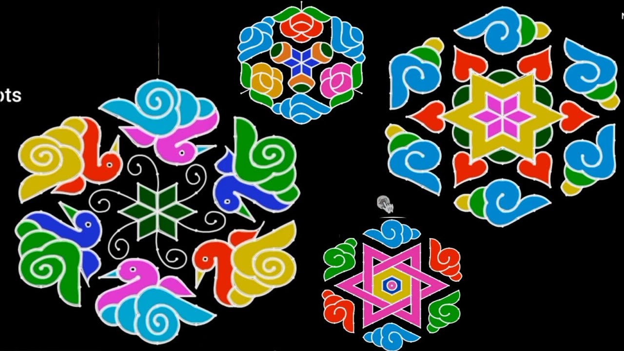 Creative kolams// beautiful and creative rangoli designs // kolam ...