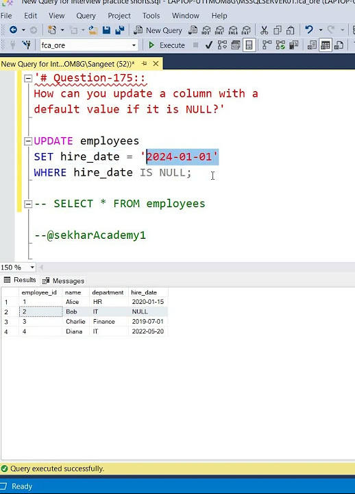 Sql Interview Question 175 Sql Mysql Oracle Interview Shorts Reels Coding