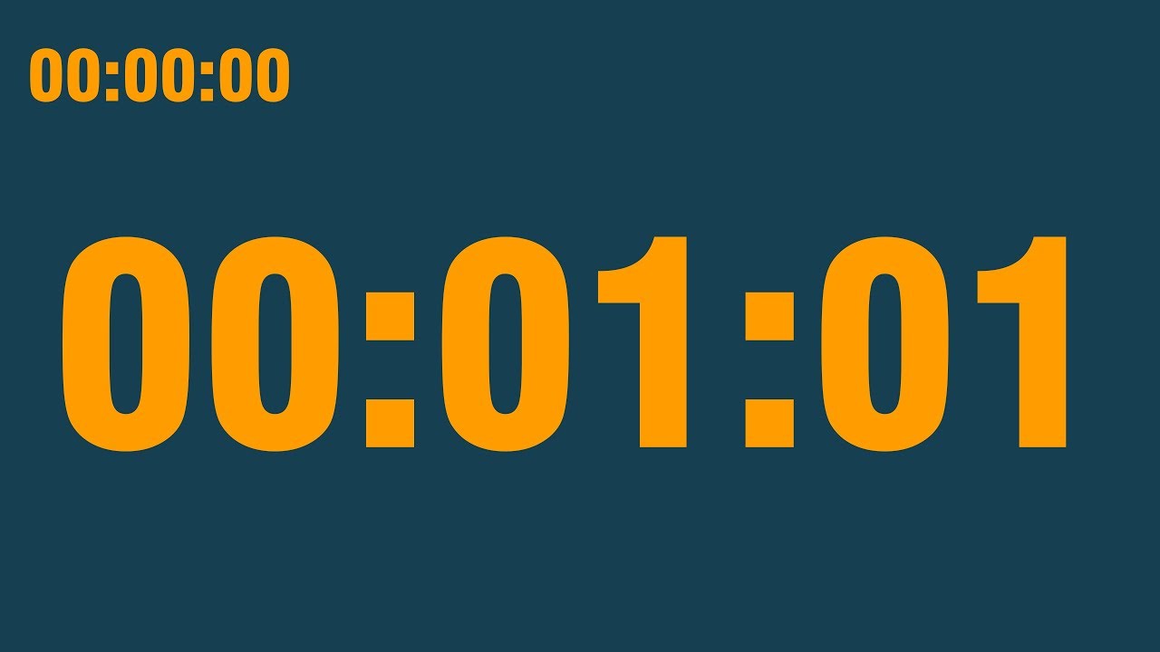 1 minute 1 second timer (with end alarm, time elapsed and progress bar ...