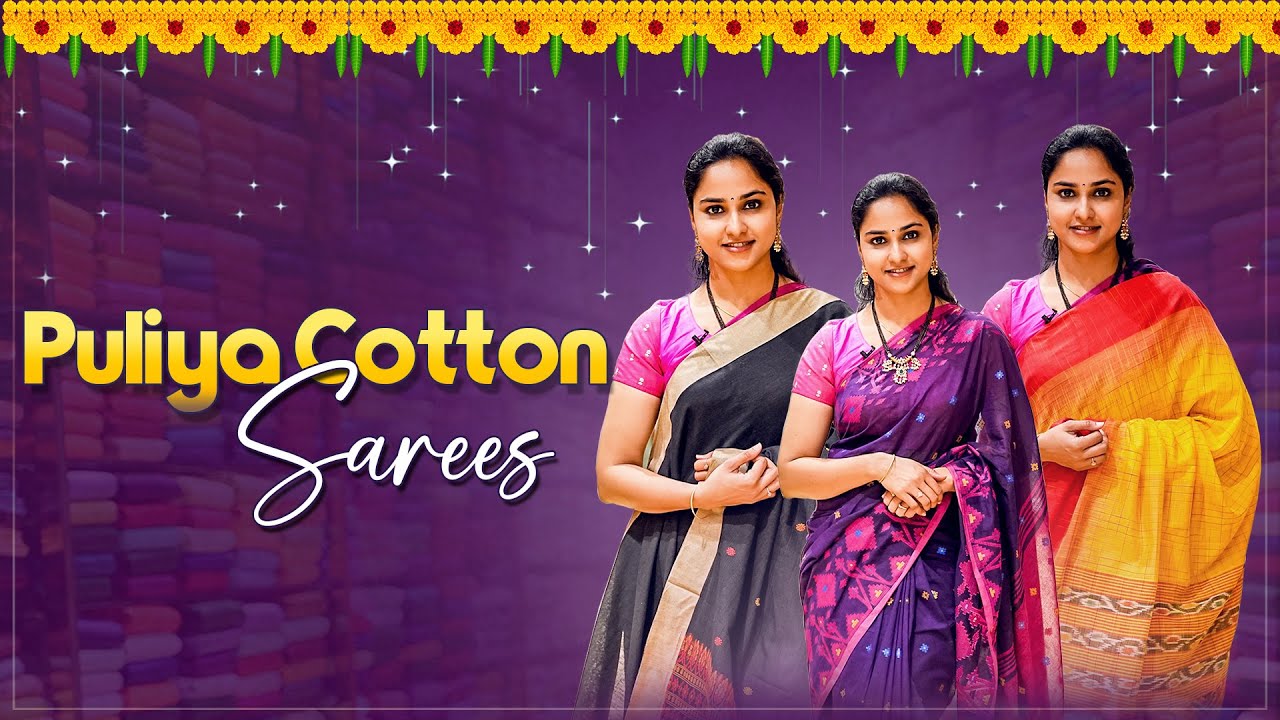 Puliya Cotton Sarees Collection | Free Shipping | Video Call Facility ...