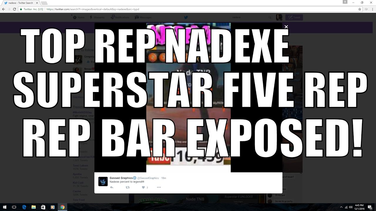 NaDeXe REP BAR TO FIRST LEGEND EXPOSED!! - YouTube