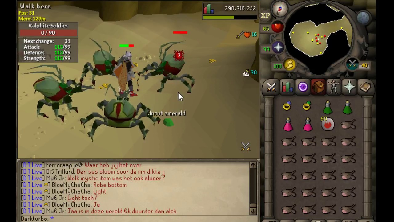 Runescape Oldschool slayer task Kalphite nieve slayer cave 20-3-2017 23 ...