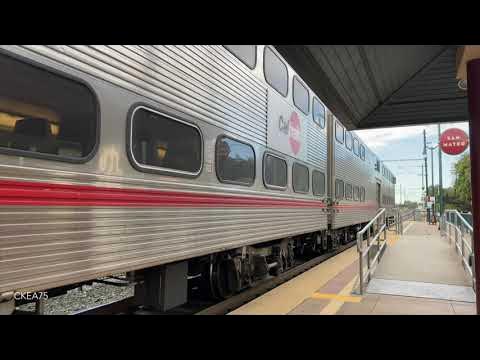 Caltrain Arriving at San Mateo Station, San Mateo, Bay Area, California - YouTube