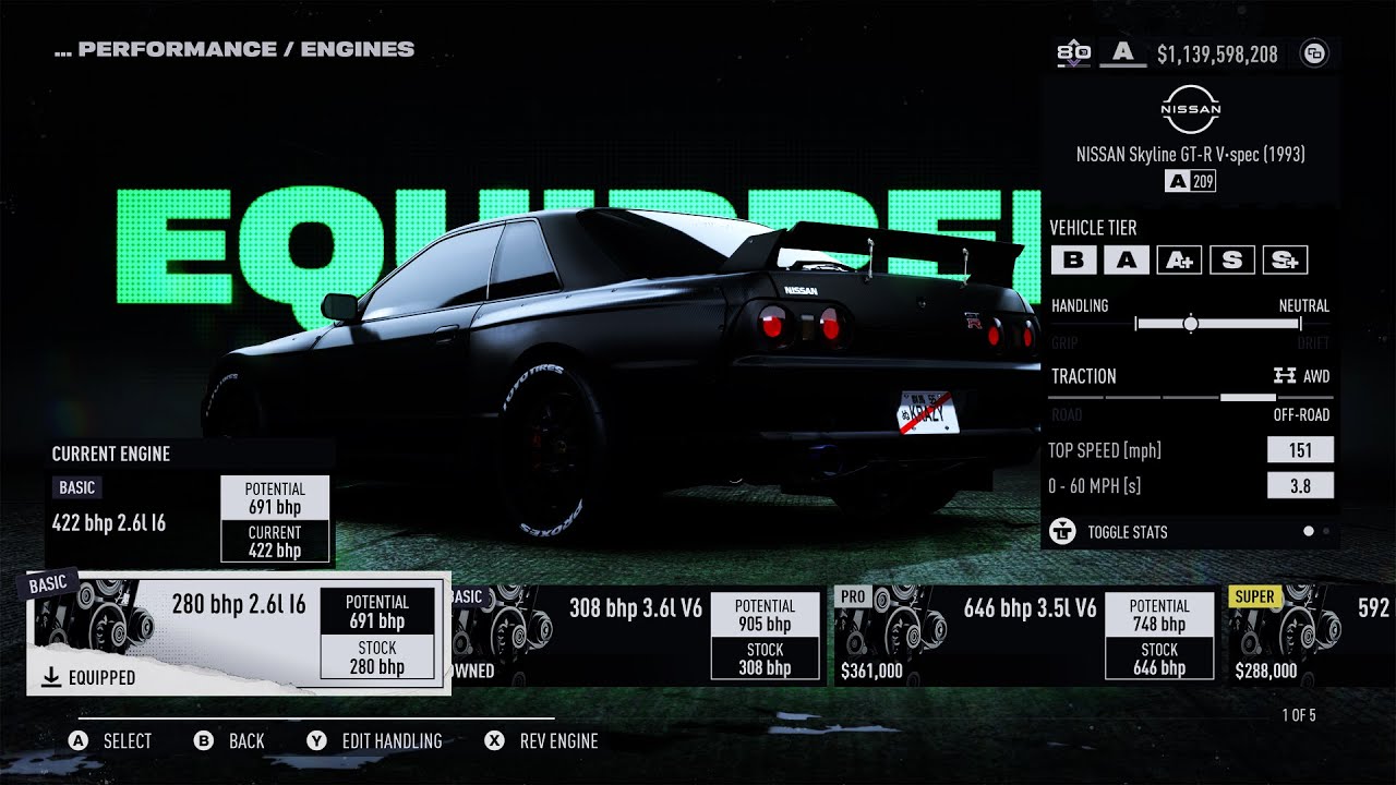 Nissan Skyline GT-R R32 A Class Build Nfs Unbound - YouTube