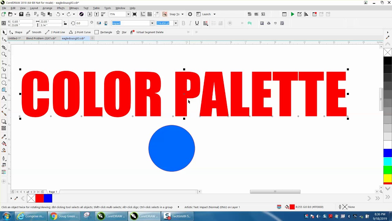 Corel Draw Tips & Tricks Color Palette more info Part 3 - YouTube