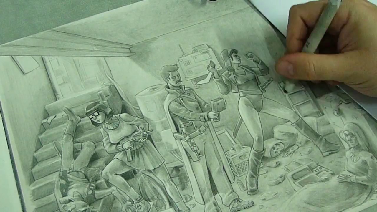 Let's Draw! cyberpunk science fiction illustration - YouTube