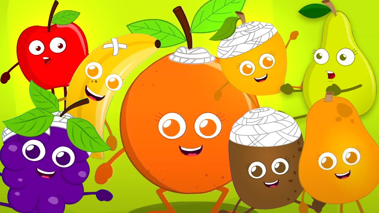 Ten Little Fruits, Learn To Count and Number Rhymes for Kids - YouTube