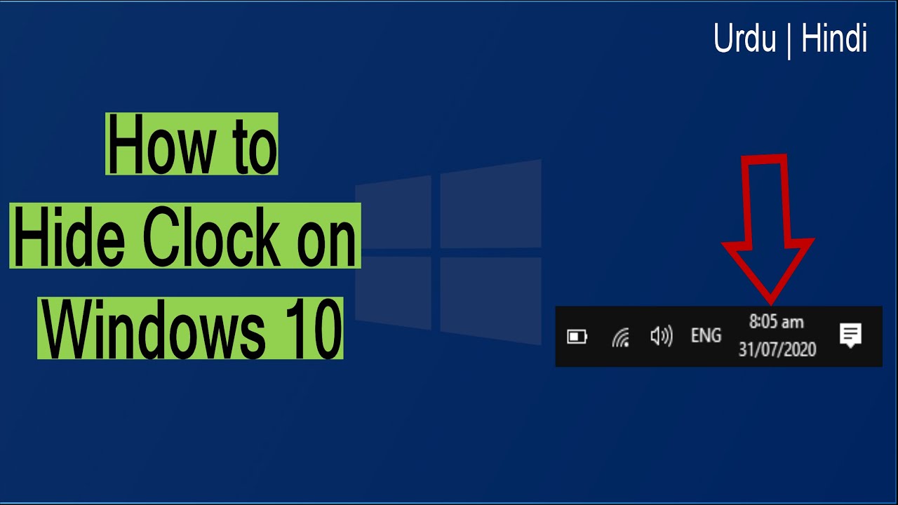 How to Hide the Clock In Windows 10 || Windows 10 Tip - YouTube