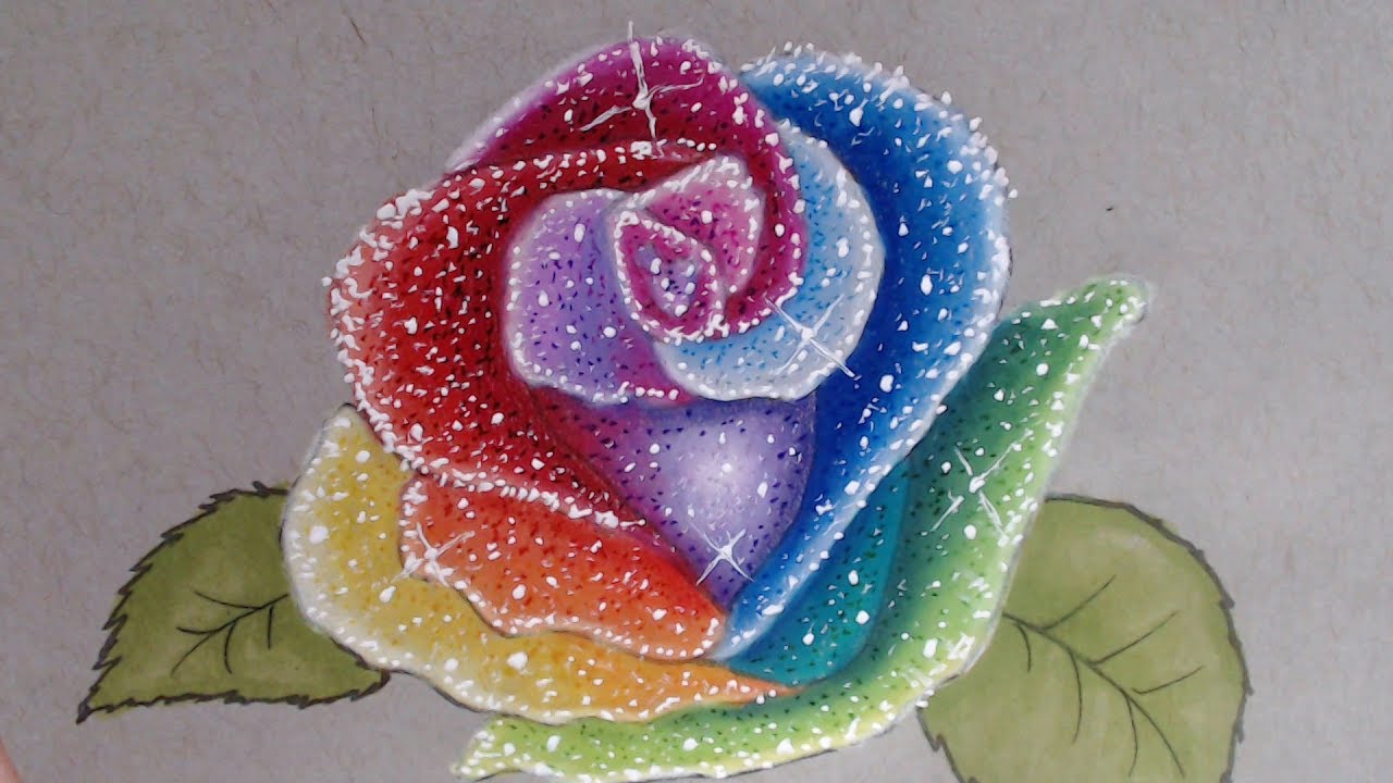 Sparkeling Rainbow Rose - YouTube