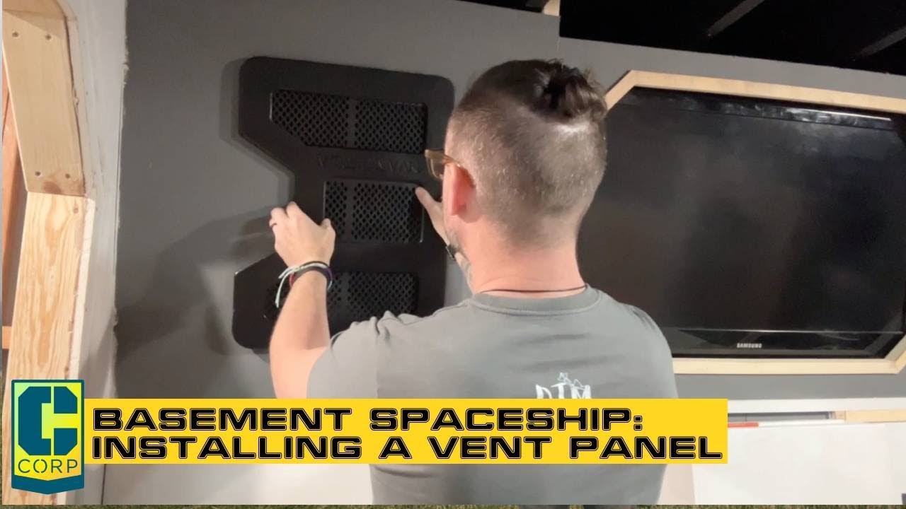Basement Spaceship Build - Installing a Vent Panel - YouTube