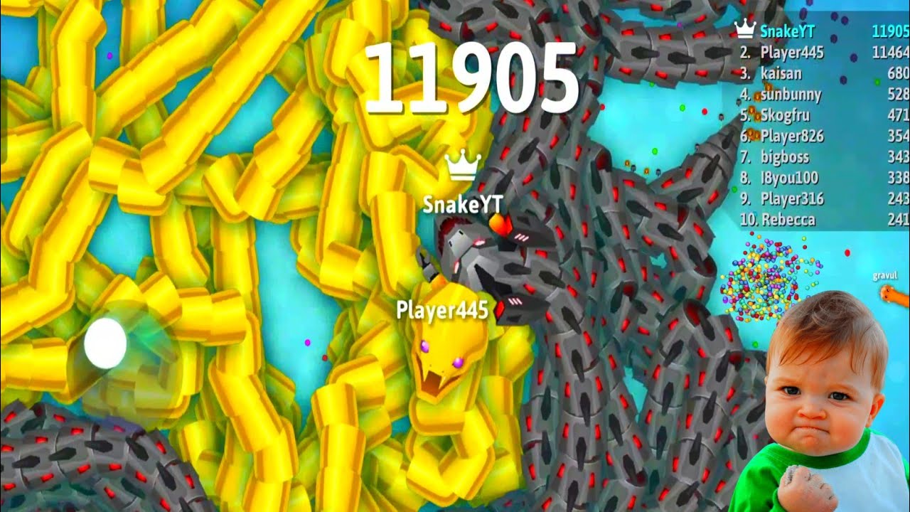 Snake Io🐍 Robo-Zilla Vs Noob Snakes Best Satisfying Game Snakeio Epic ...