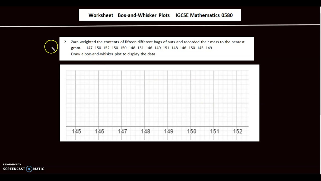 IGCSE Math 0580 Topic 45/50 : Box and Whisker Plots [Worksheet in ...