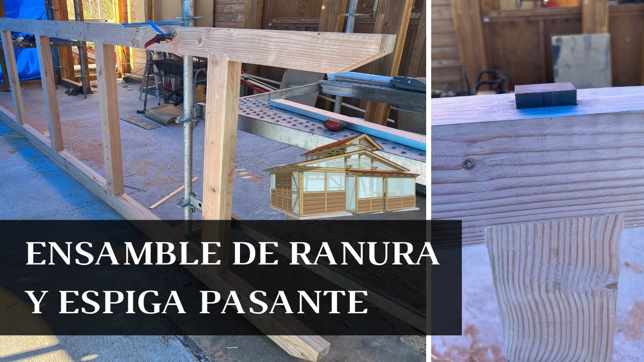 CERCHA de madera rectangular con ENSAMBLES de carpintería - YouTube