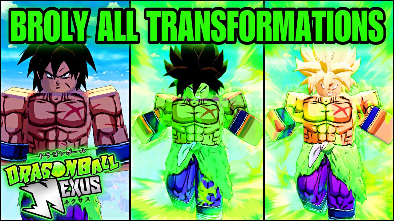 [Dragon Ball Nexus] Broly (DBS) All Transformations - YouTube