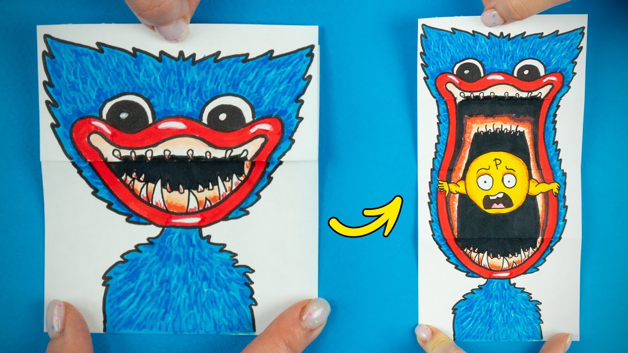 HOW TO DRAW 3 COOL HUGGY WUGGY ARTS & PAPER CRAFTS for FANS POPPY ...