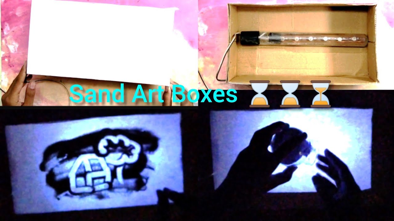 Sand Art Box 🎁. ⌛ sand paint 🎨 . home made sand art box. - YouTube