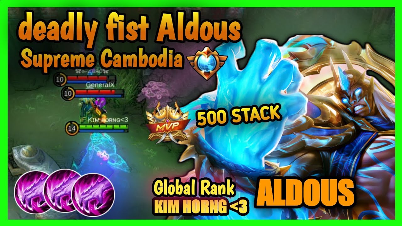 500 stack Best build Aldous 2022 gameplay top global Aldous by KIM ...