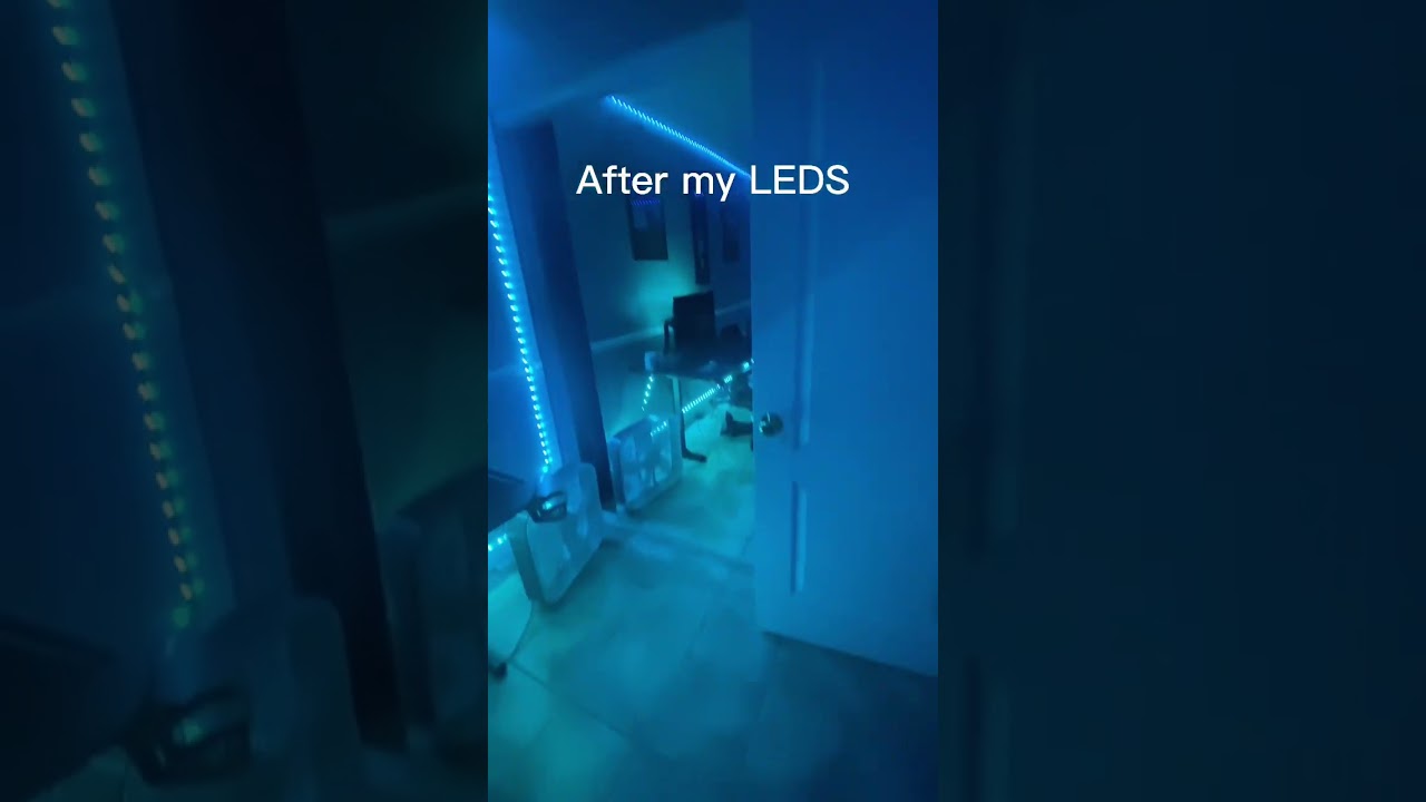 My room before and after LEDS - YouTube