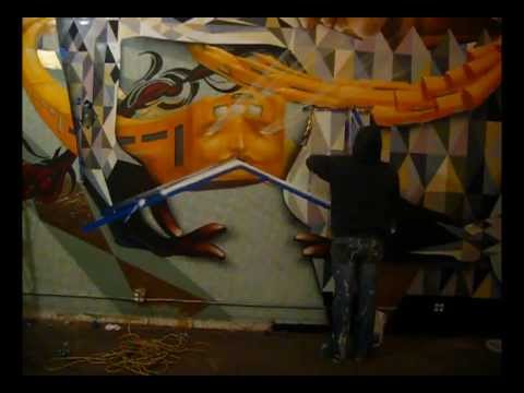 Josh Wigger Kreuzberg cafe mural(.mov - YouTube