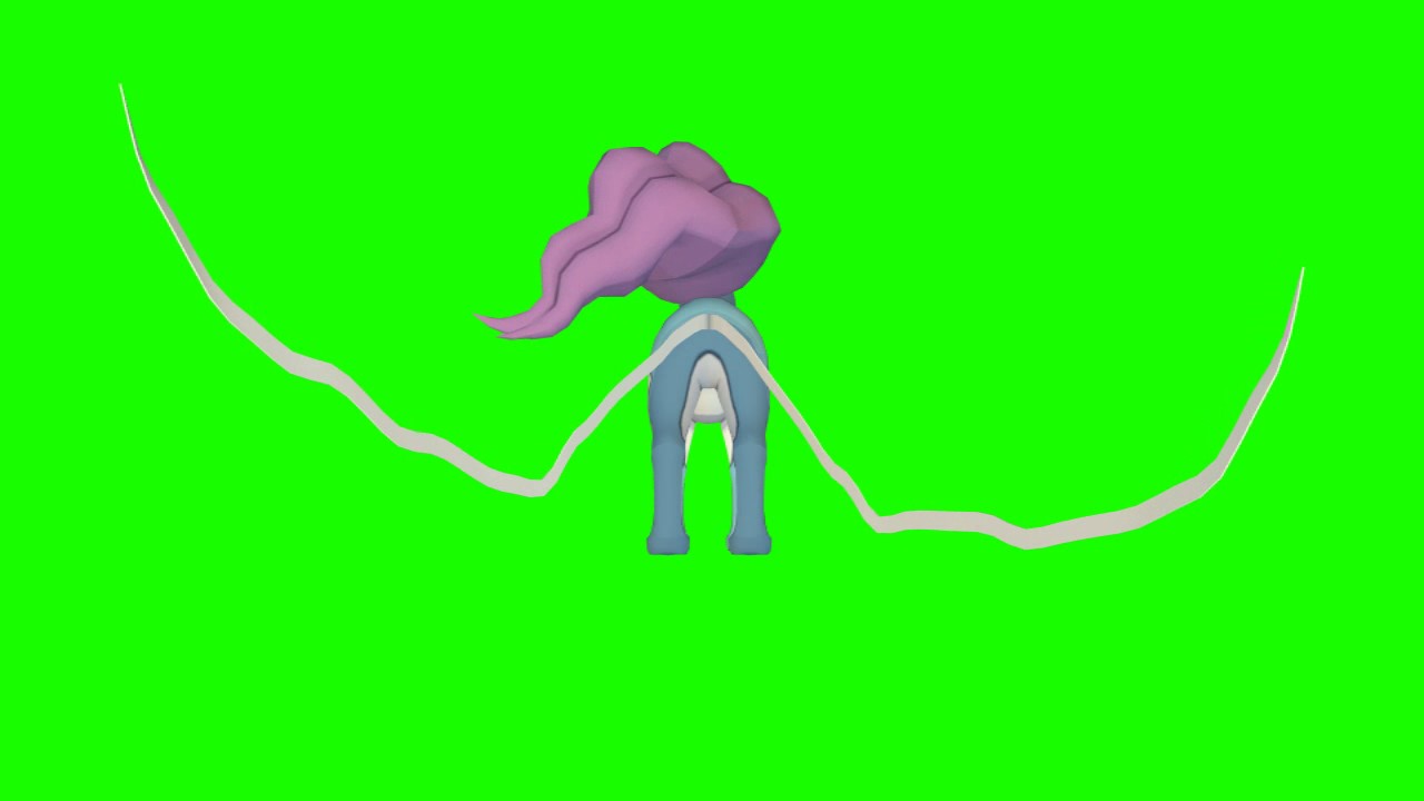 Suicune animated back (pokemon) chroma - YouTube